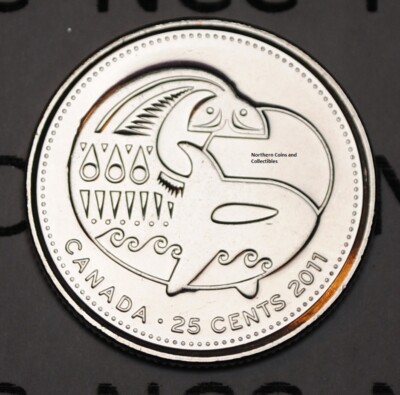 Canada 2011 25 cents Orca Whale Nice UNC from roll - BU Canadian ...