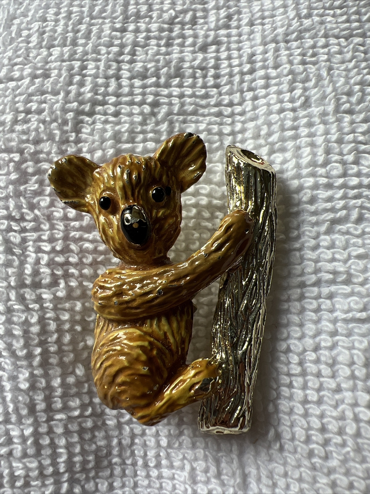 Vintage Gerry’s gold, toned/enamel koala brooch - Gem
