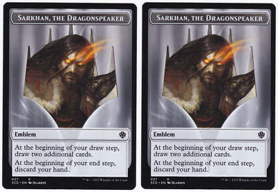 MTG Commander Starter 2022 Two-Sided Token Emblem Sarkhan the ...