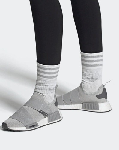 ADIDAS WOMEN NMD_R1 W Strap Grey White Original GW9470 SIZE 8* | eBay