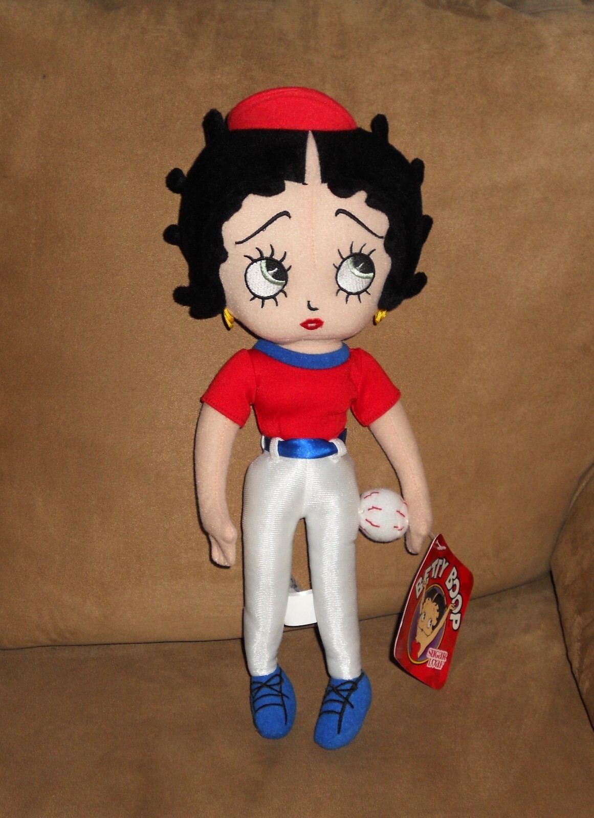 BETTY BOOP BASEBALL PLAYER JERSEY UNIFORM BALL CAP HAT SUGAR LOAF DOLL ...