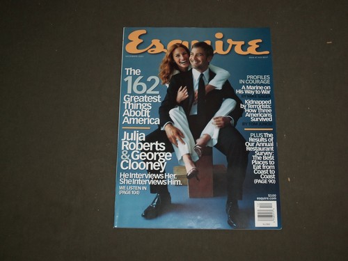 2001 DECEMBER ESQUIRE MAGAZINE -JULIA ROBERTS & GEORGE CLOONEY COVER - B 4389 | eBay