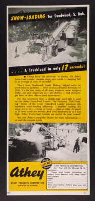 1949 Athey Force-Feed Loader Deadwood SD Snow Removal photos vintage ...