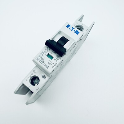 EATON FAZ-D2/1-NA-SP IEC MINIATURE CIRCUIT BREAKER, 2 A, 277/480V AC, 1 ...