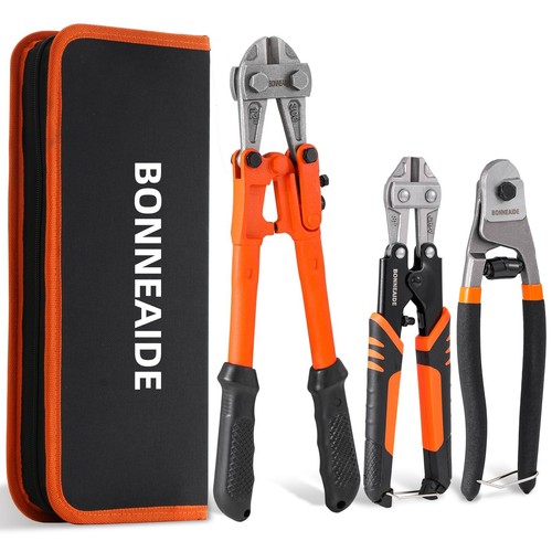 3pcs Bolt Cutters Pliers Set, 14" Heavy Duty Bolt Cutters, 8" Small ...