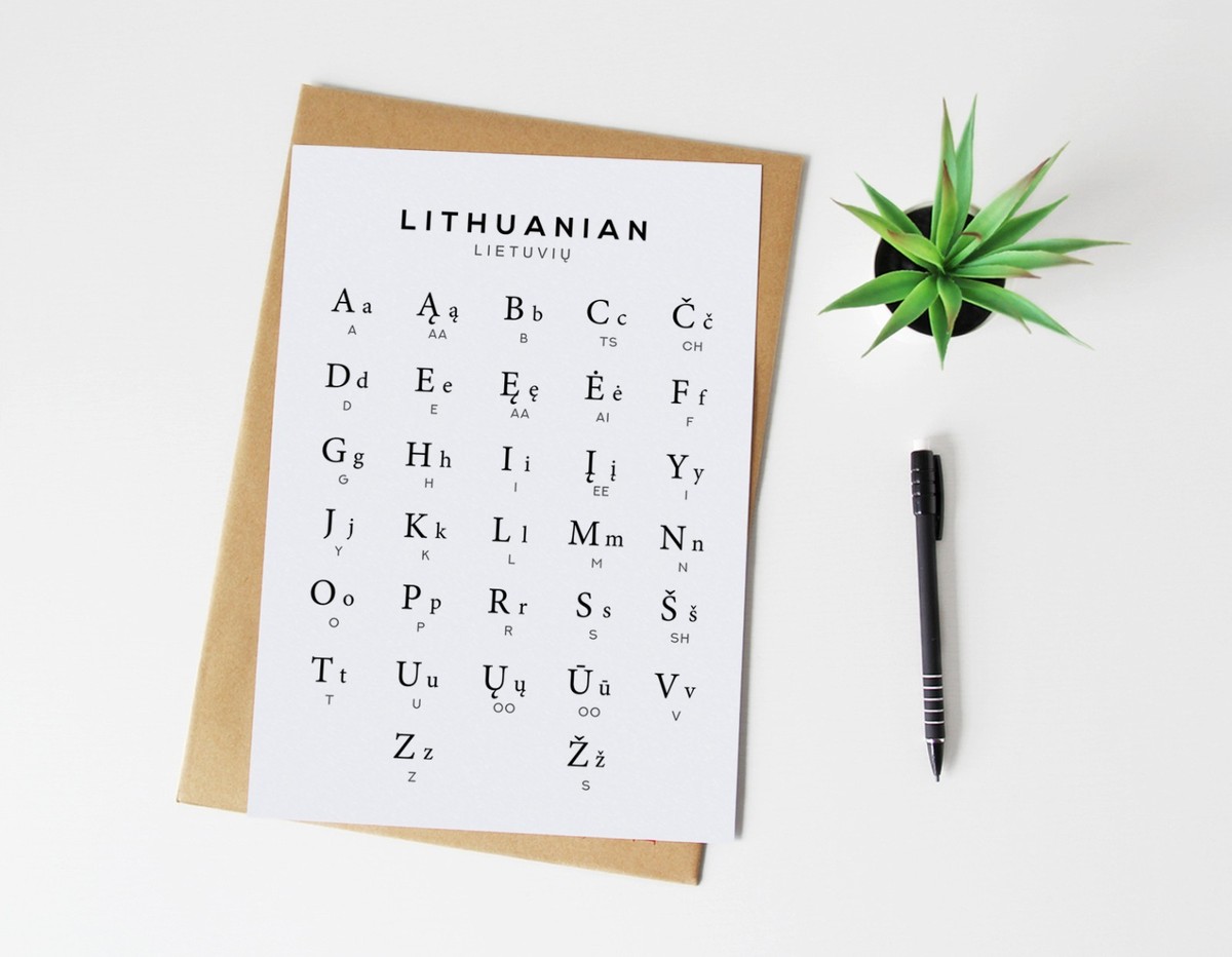 Lithuanian Alphabet Letters