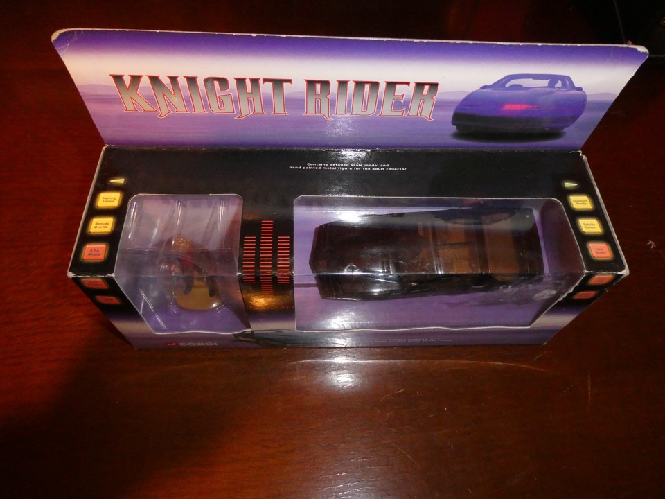 Vintage Corgi 1:36 Knight Rider Pontiac Transam KITT & Michael Knight ...