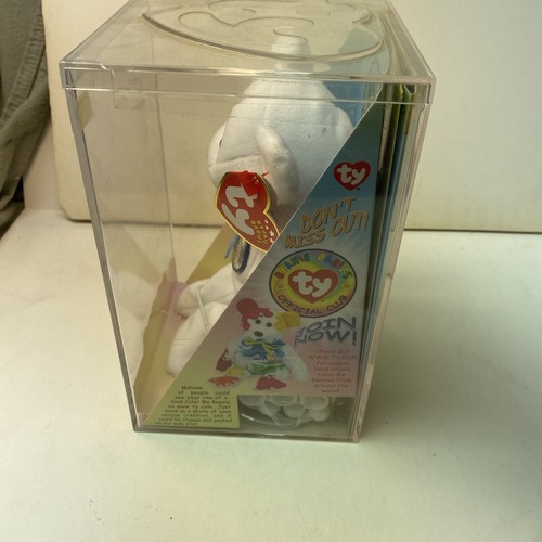 Colour / Color Me Ty Beanie Bear with Blue Ribbon | eBay