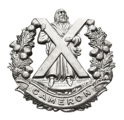 Vintage Old The Cameron Highlanders Regiment Soldiers Metal Cap Badge ...