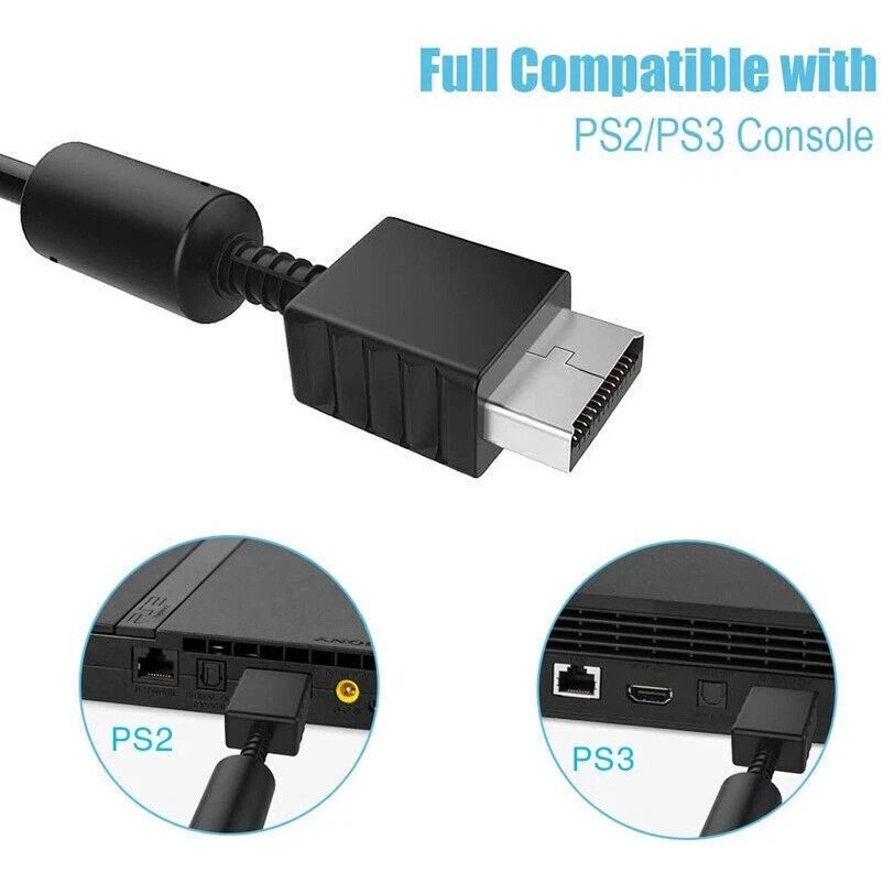 2Pcs Audio AV RCA AC Power Adapter Cable Cord For Sony Playstation PS1 ...