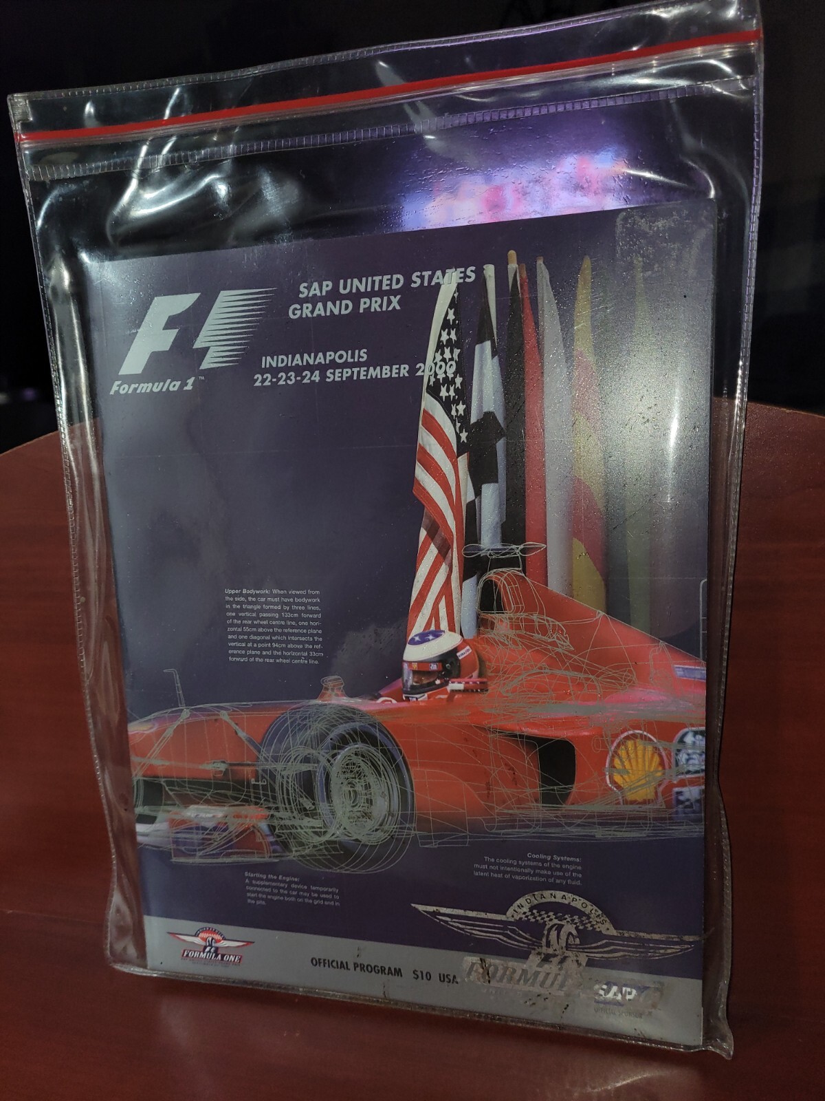 2000 Formula-1 USGP Program Limited Edition F-1 Indy Indianapolis Motor ...