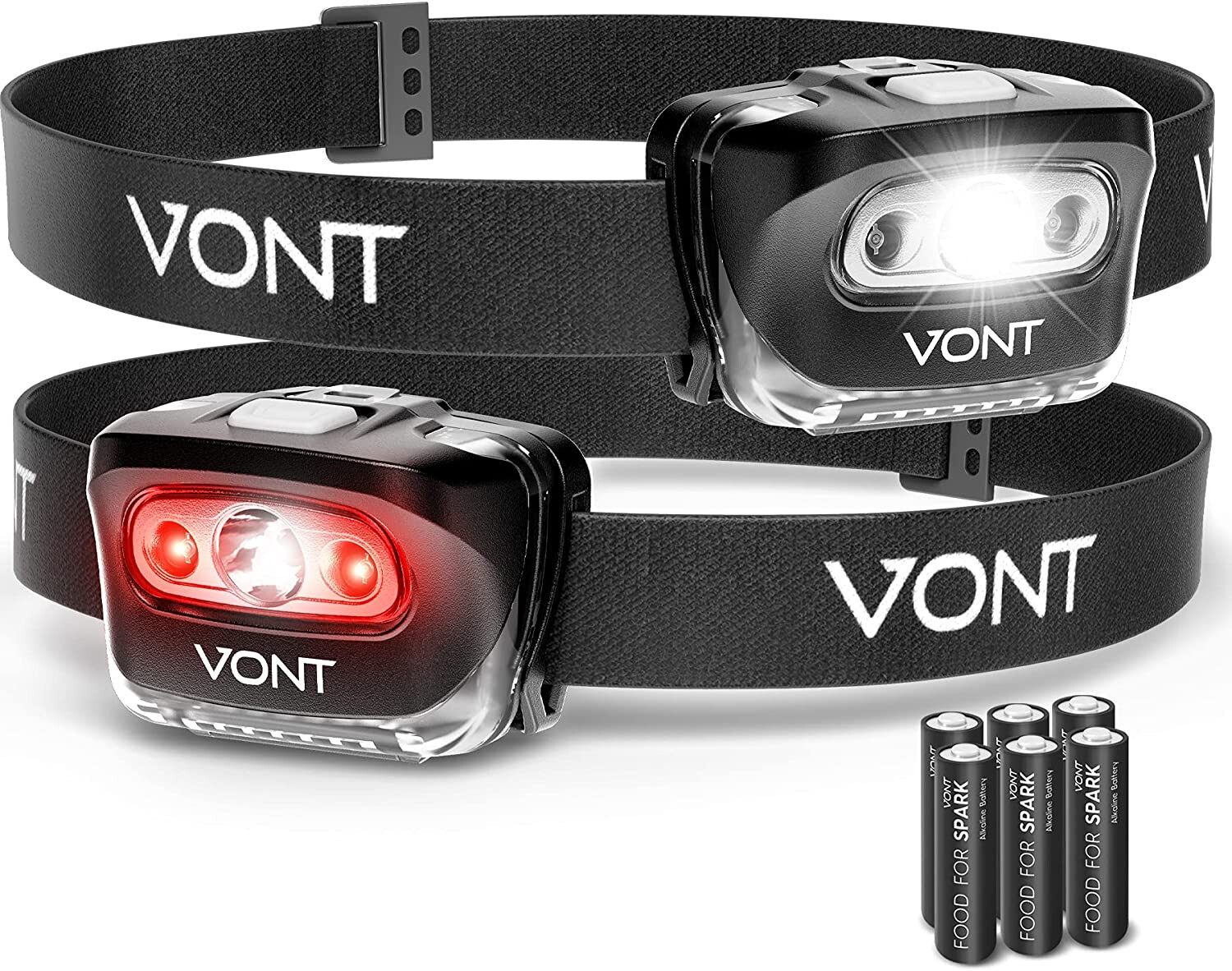Vont VNTSHL01 Spark LED Headlamp Flashlight - 2 Pack for sale online | eBay