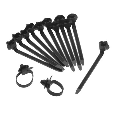 50x Universal Push Mount Clips Wire Ties Releasable Straps Bundled wire ...