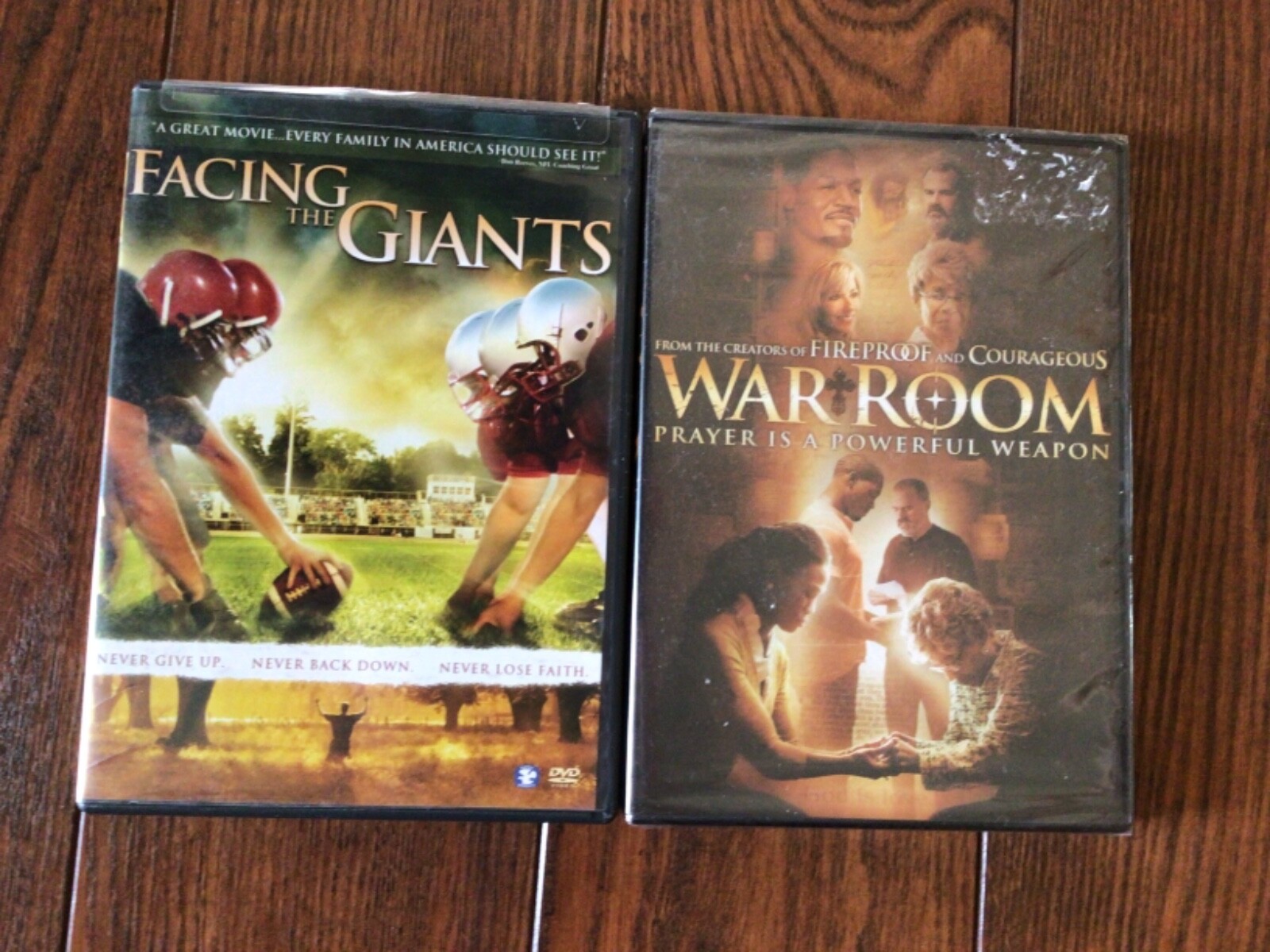 2 Titles WAR ROOM / FACING the GIANTS Inspirational Family DVDs 1 New ...
