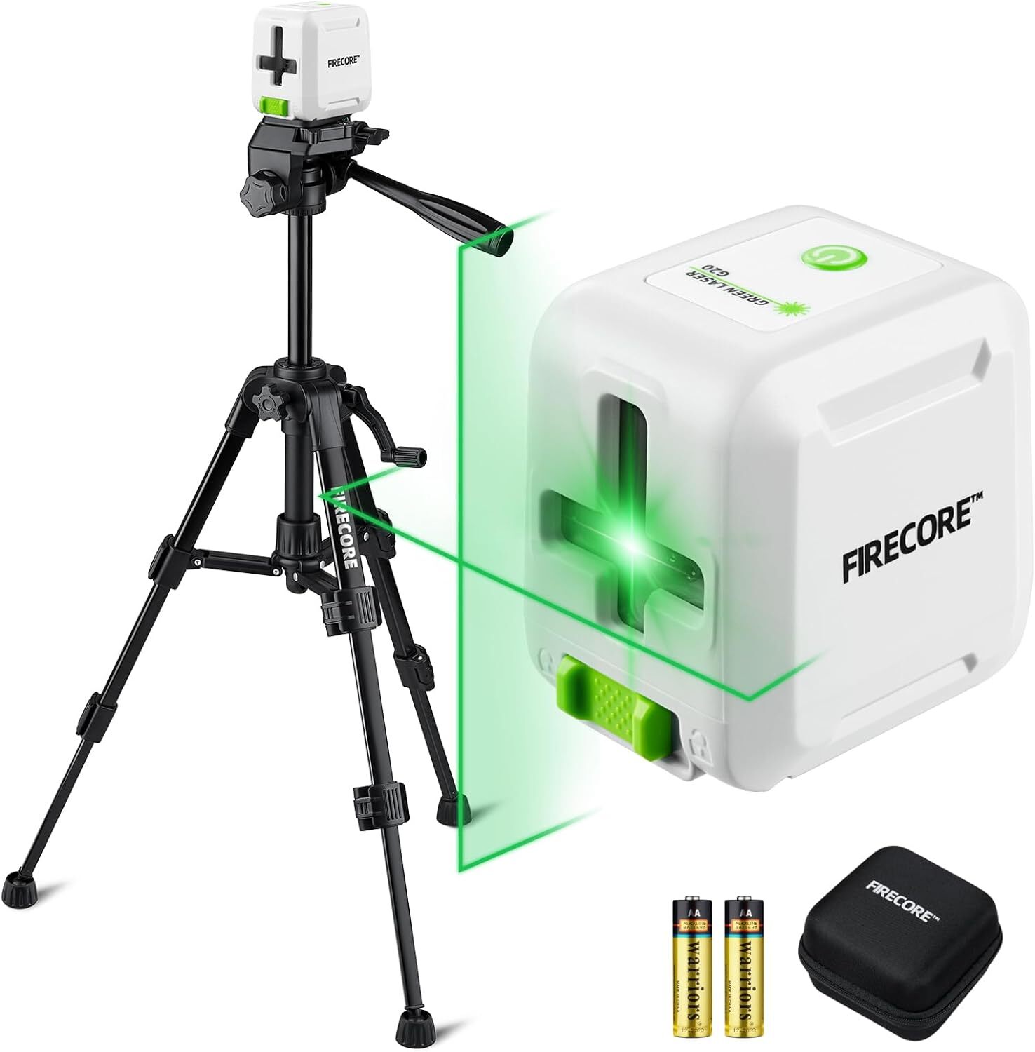 Firecore Cross Laser with Tripod, Self Levelling Line Laser with ...