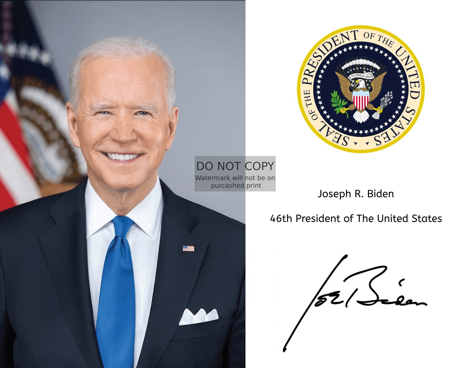 PRESIDENT JOE BIDEN PRESIDENTIAL SEAL & AUTOGRAPH 8X10 PHOTOGRAPH | eBay