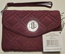 Vera Bradley Raisin Microfiber Smartphone Wristlet 2.0 Cellphone Wallet ...