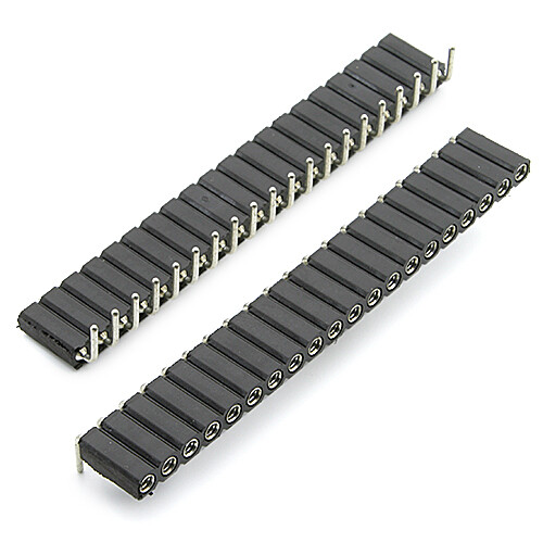 [4pcs] PCB-CONNECTOR-ANGLE Socket 20 Pin R=2.54mm THT | eBay
