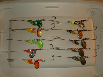 LOT OF 10 BOB-N-SHAD FORWARD WEIGHT SPINNERS WALLEYE FISHING LURES | eBay