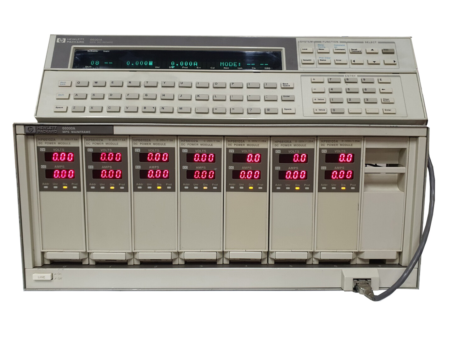 HP 66000A Power Supply DC with 66102Ax3, 66105Ax3, controller | eBay