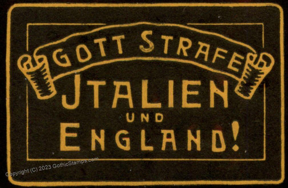 Germany WWI Gott Strafe God Punish Italy England Cinderella Vignette ...