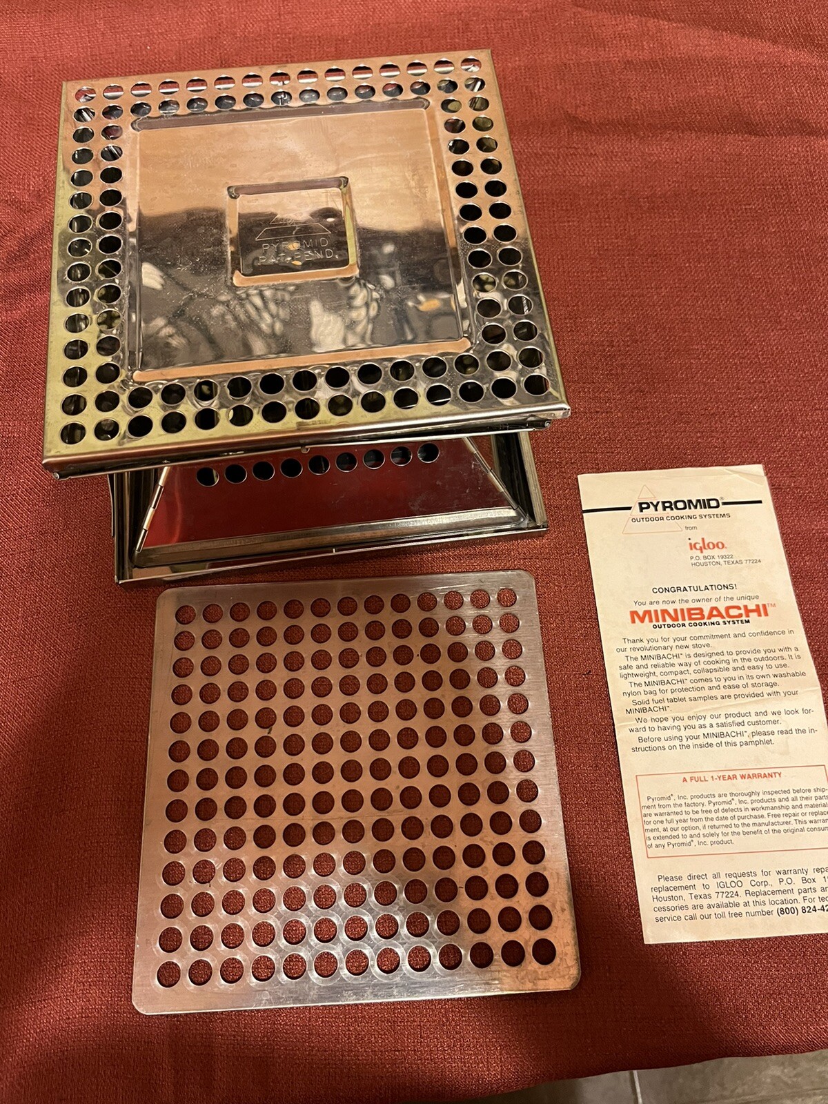 Vintage Pyromid 8" X 8" Outdoor Cooking System with Carrying Case | eBay