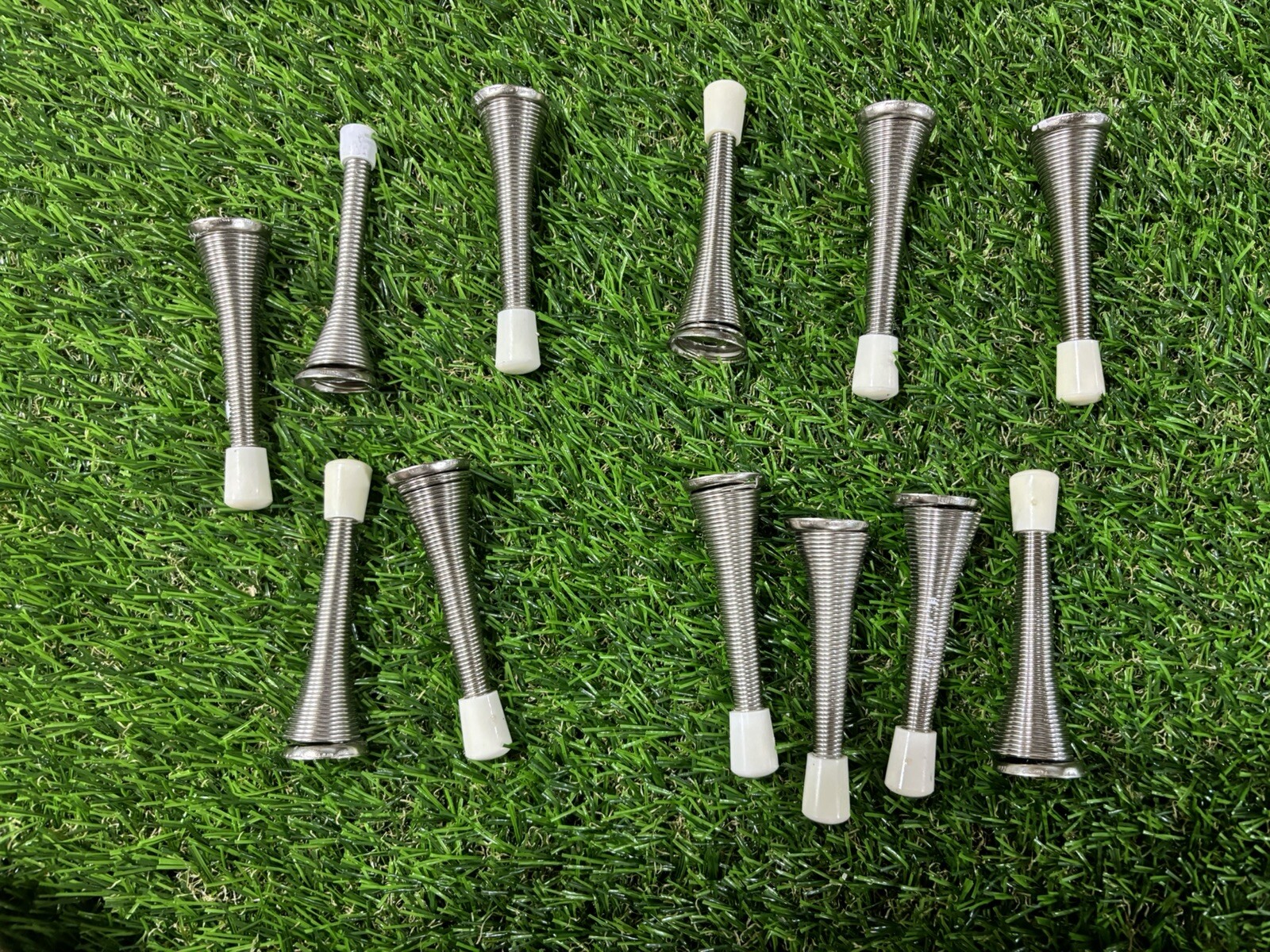 Satin Nickle Door Spring Stopper with Bumper Rubber Tip Stopper | eBay