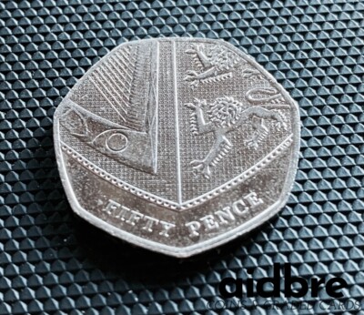 EXTREMELY RARE Royal Shield 50p UK Coin Dated 2019. From Uncirculated ...