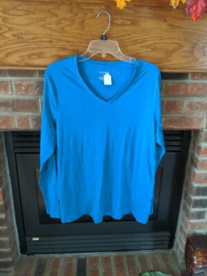 Merona Brand Blue 3/4 Sleeve Tee Women's Plus Size 2x | eBay