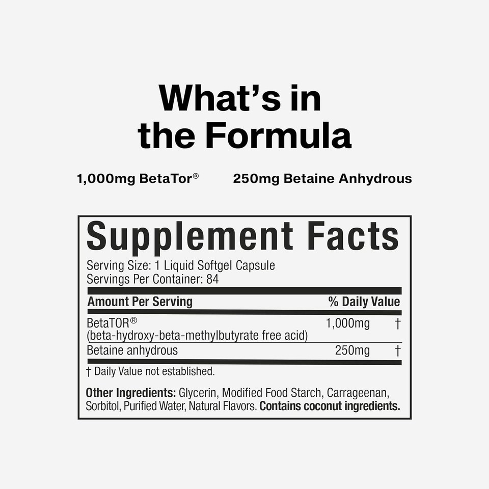 Highest Grade HMB for Lean Muscle & Recovery, HMB Free Acid 42 Softgels ...