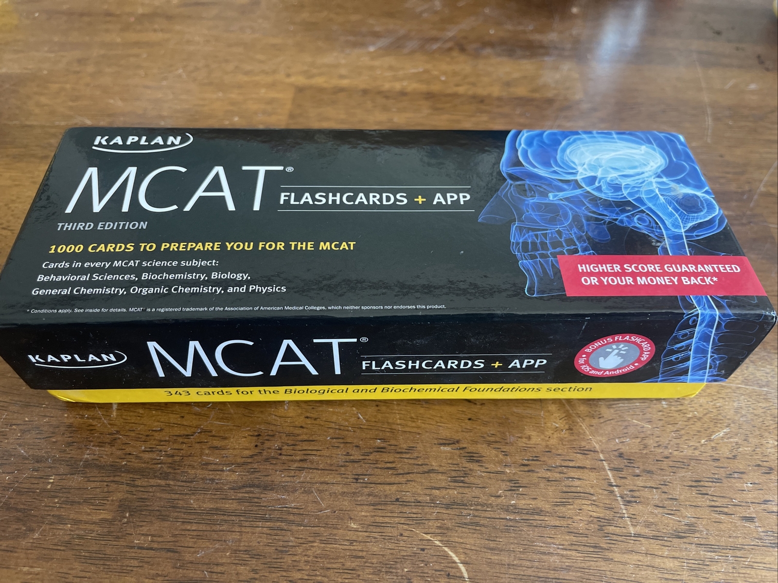 MCAT Flashcards 3rd edition Kaplan Box of 1000 Cards - Intact Set ...