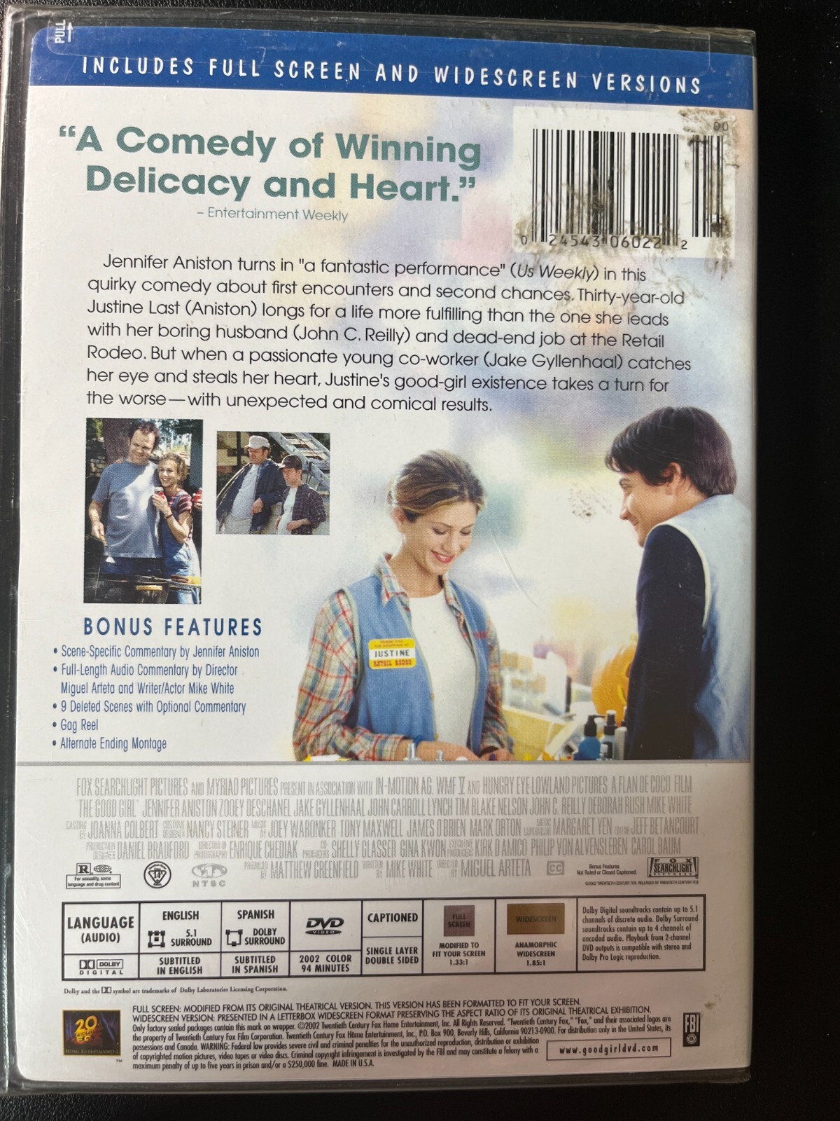 * The Good Girl - Jennifer Aniston - Jake Gyllenhaal - Very Good DVD ...