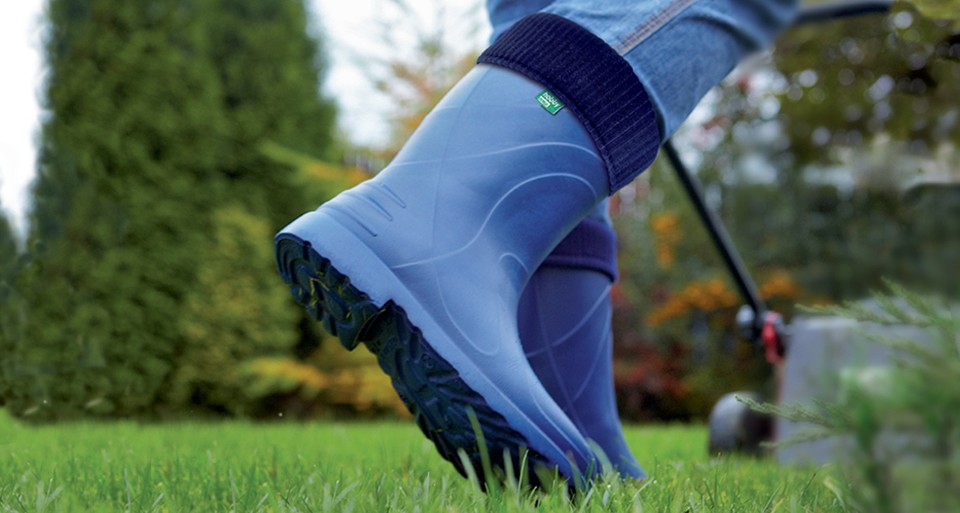 Demar Luna Ultra Light EVA Blue Rubber Rain Leisure Hobby Outdoor Boots ...