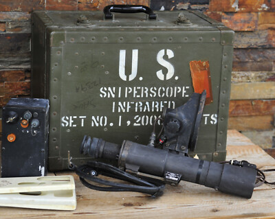 Vintage US Army 1951 Infrared Sniper Scope M1 Carbine 20,000 Volt ...