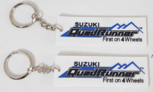 2 NEW Genuine Suzuki Quad ATV Quadrunner 4 Wheels Key Chain Fob OEM ...