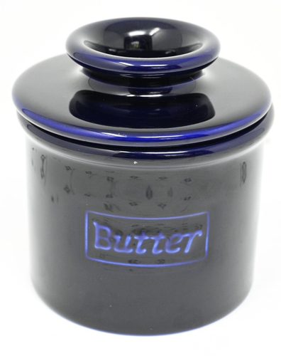 Butter Bell Crock L. Tremaine Dark Blue | eBay