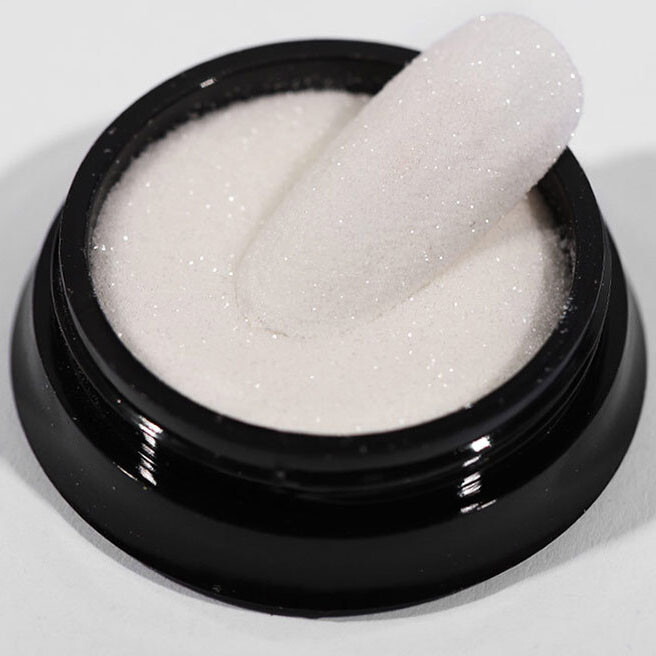 Pigment Black Dust Powder Nail Art Shiny White Dust Glitter Dipping ...