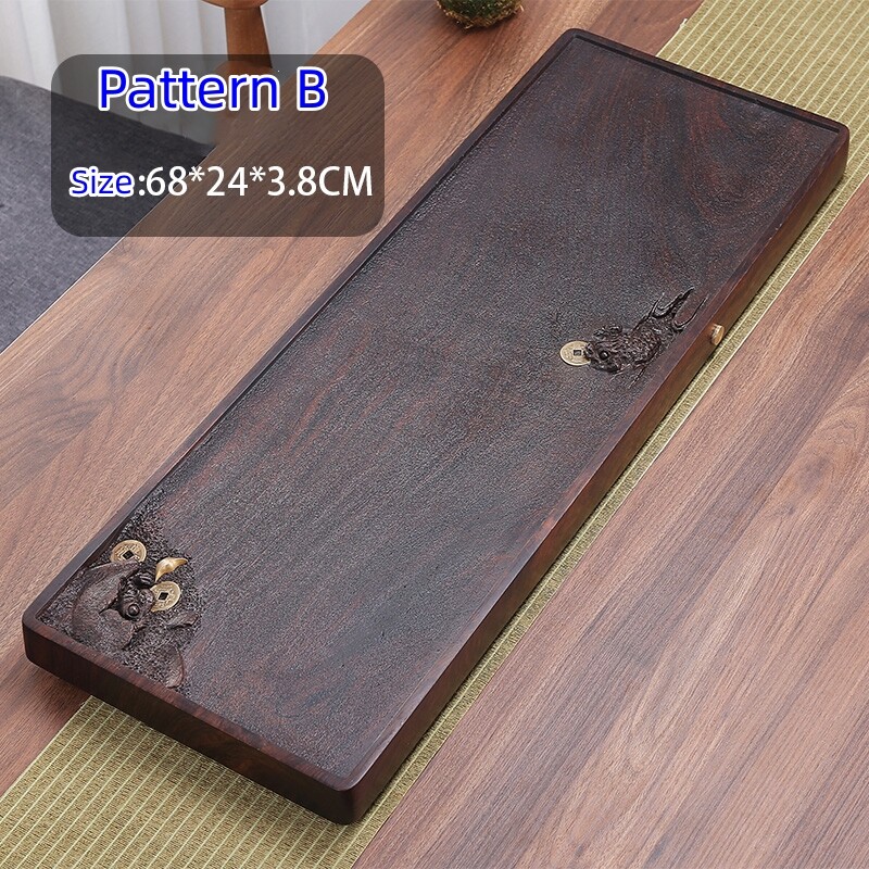Ebony Wood Tea Tray Complete Whole Wooden Table Water Draining Handmade ...