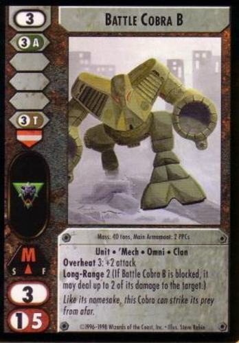 1x Battle Cobra B - U Ungraded Crusade - Battletech | eBay