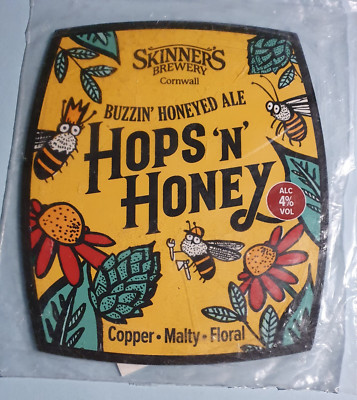 SKINNER'S brewery HOPS N HONEY real ale beer pump clip badge NEW ...