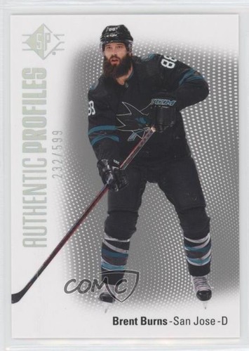 2021-22 SP Retail Authentic Profiles Silver Spectrum /599 Brent Burns # ...