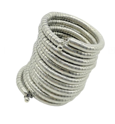 Silver Indian Bangles Sprial Indian Handmade Ethnic Silver Polish Kada Bracelet | eBay