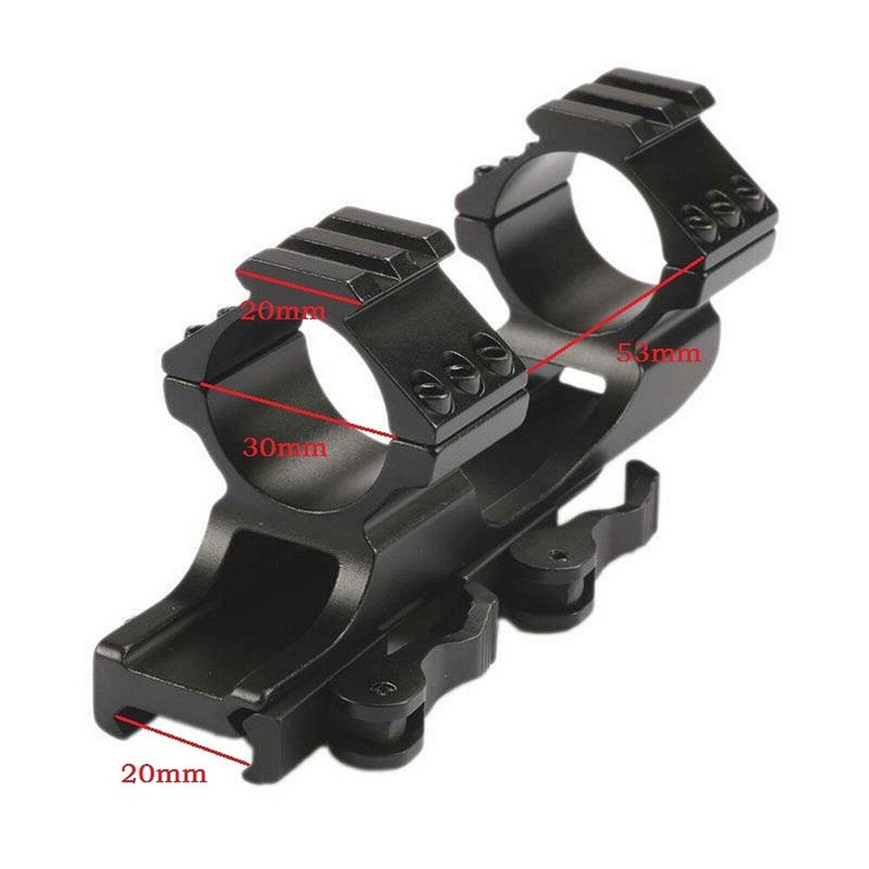 Quick Release One Piece Scope Mounts 1"/30mm QD Cantilever Picatinny ...