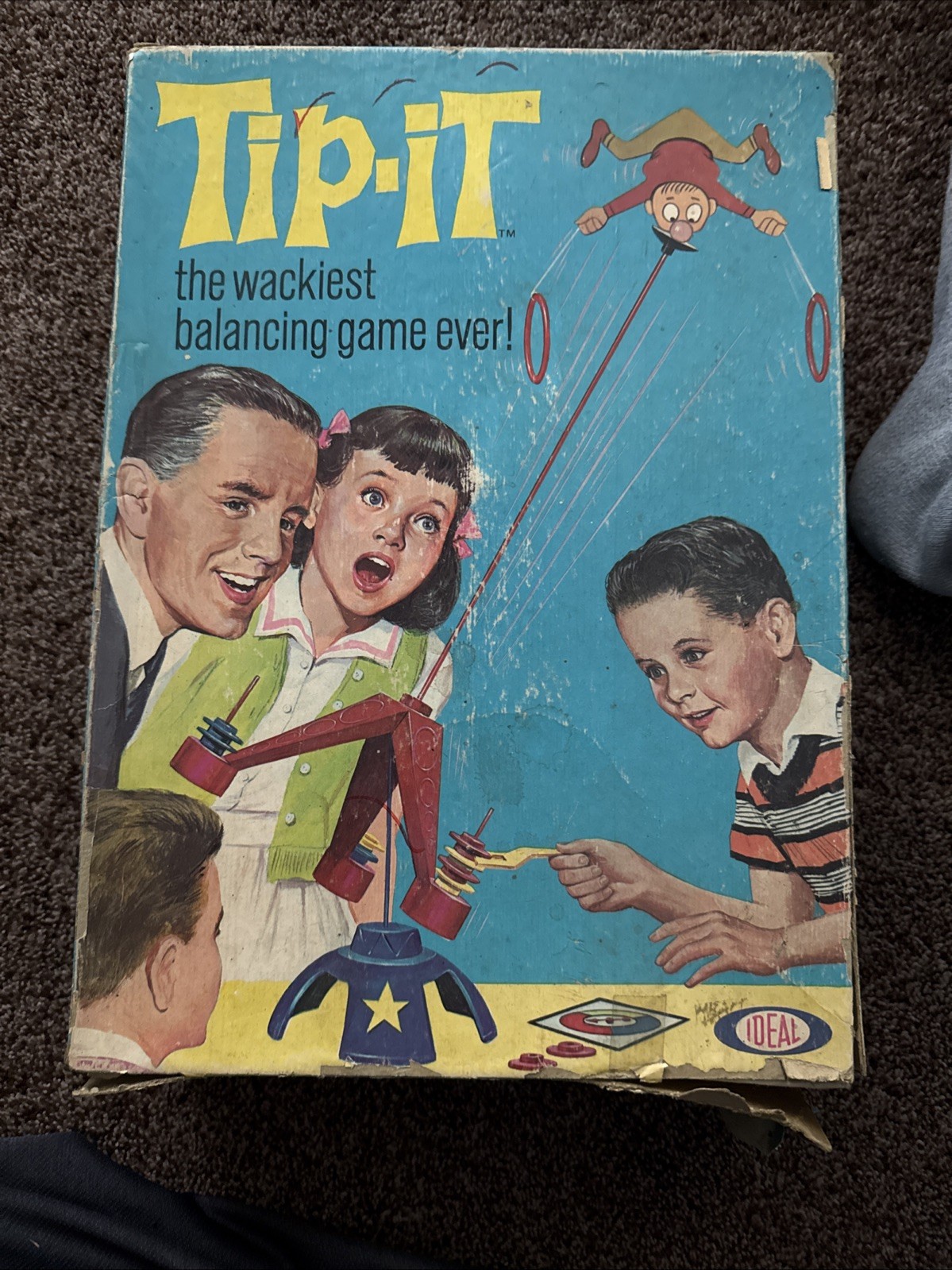 Vintage 1965 Tip-It The Wackiest Balancing Game Ever Ideal Toy Complete ...