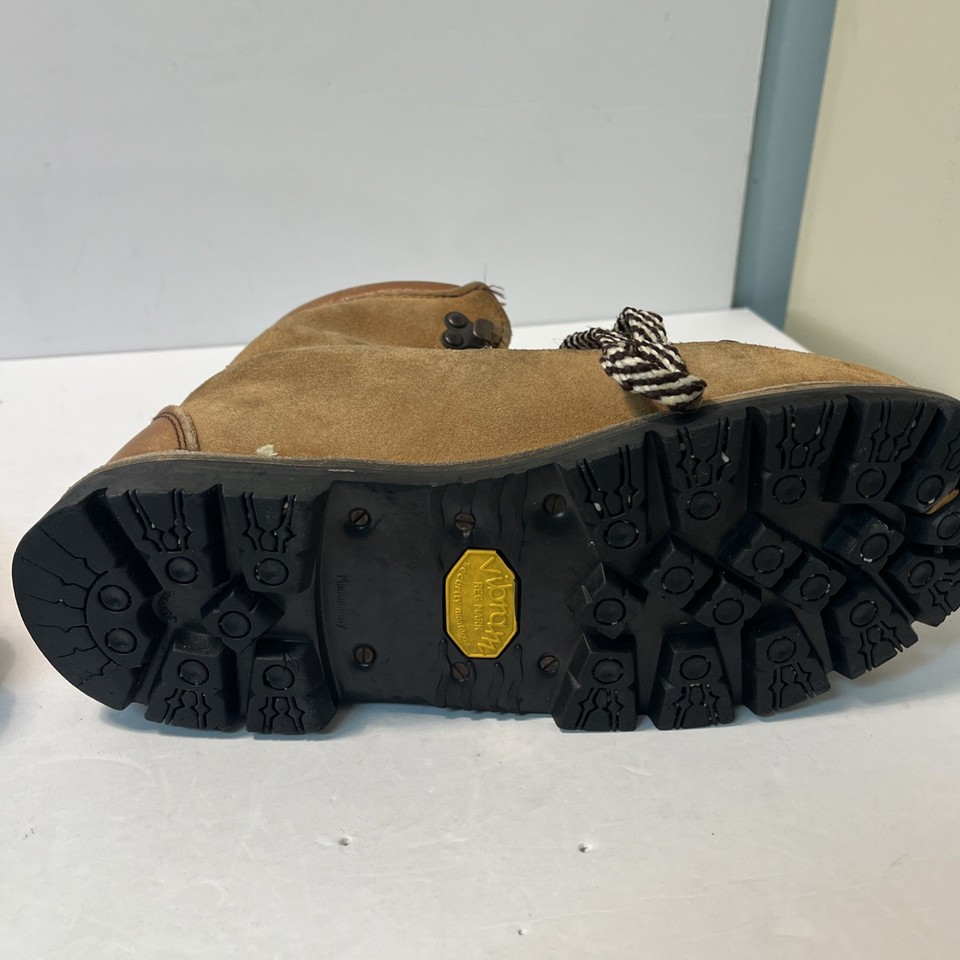 VTG Kinney Colorado Mountaineering Hiking Boots Tan Suede Italy Men's ...