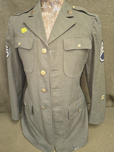 WWII US Army Uniform Jacket with Devices and Patches Dated 1942 | eBay