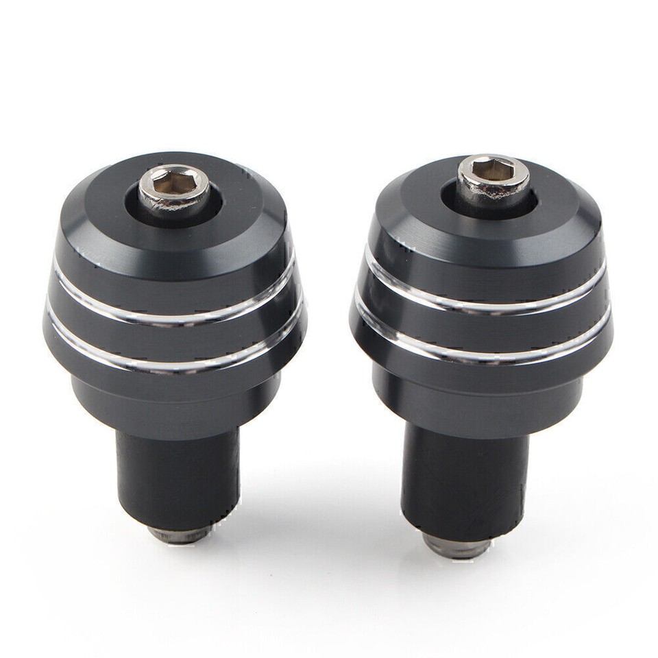 Gray CNC Handle Bar Ends Vibration Reducing Plugs For Yamaha NMAX 125 ...