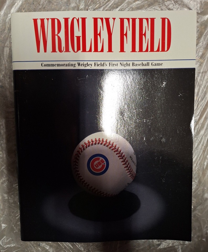 1988 Chicago Cubs Wrigley Field First Night Game Commemorative Program ...