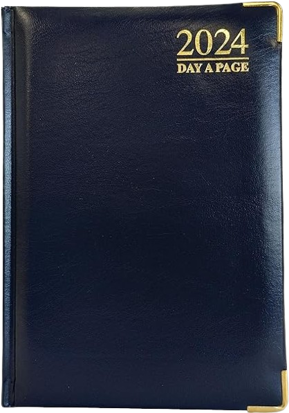 2024 diary A4/A5 Page a Day/Week to View Diary Hardback Case bound Back ...
