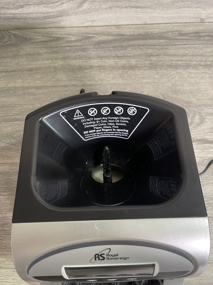 Royal Sovereign Coin Sorter Fast Sort 2 Row Digital Display Black ...